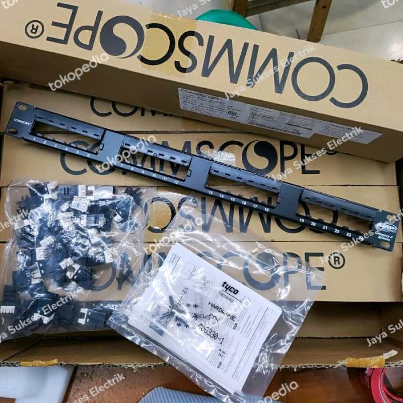 Promo Amp Patch Panel Cat 6 24Port + Modular Cat6 Commscope Diskon 23% ...