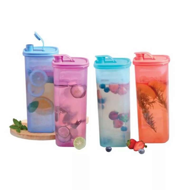 Promo Tupperware Botol Minum 2Ltr Slimline Slim Line 2L Biru Diskon 37% ...