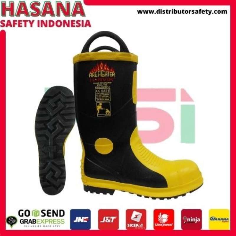 Promo Sepatu Pemadam Kebakaran Harvik / Sepatu Boot Damkar Original ...