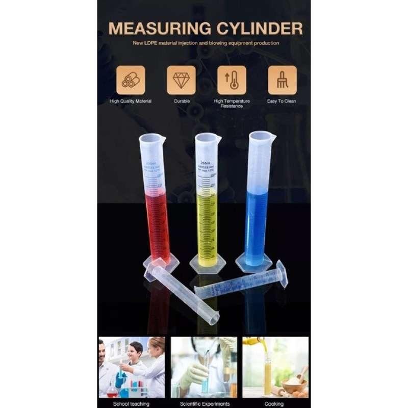 Promo Gelas Ukur Lab Plastik Tabung Ukur Measuring Cylinder Gelas Takar ...