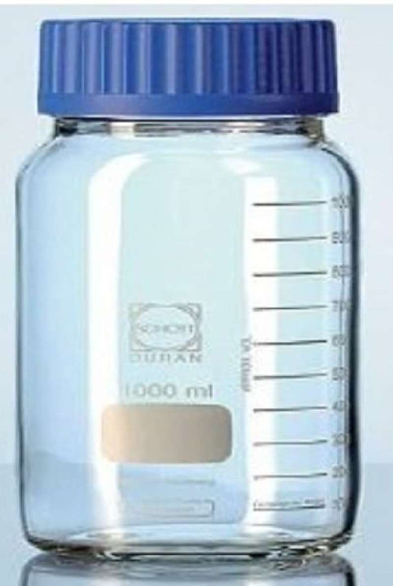 Promo Laboratory Bottle Wide Mouth 500 Ml Clear Botol Lab Botol Kaca ...
