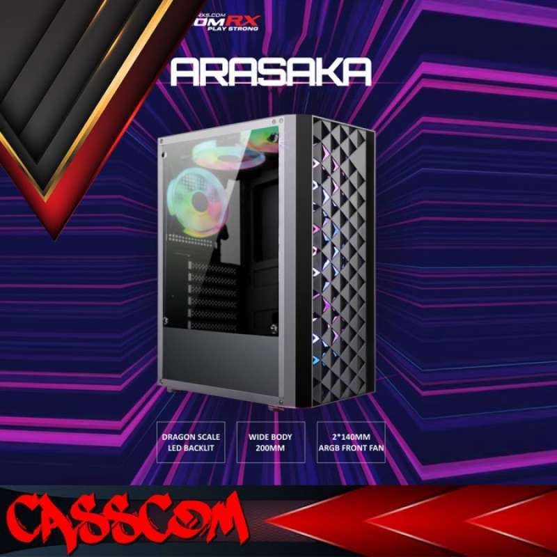 Promo Casing Venomrx Arasaka - Tempered Glass Mid-tower Gaming Case ...