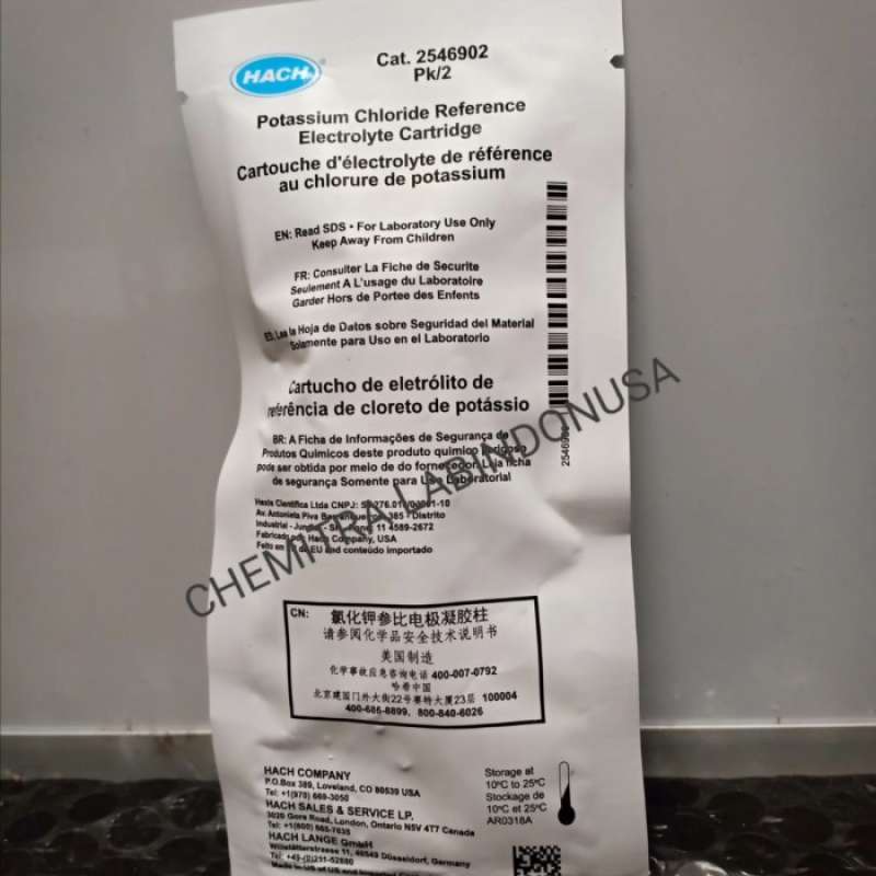 Promo Hach 2546902 Potassium Chloride Reference Electrolyte Gel, 2/Pk ...