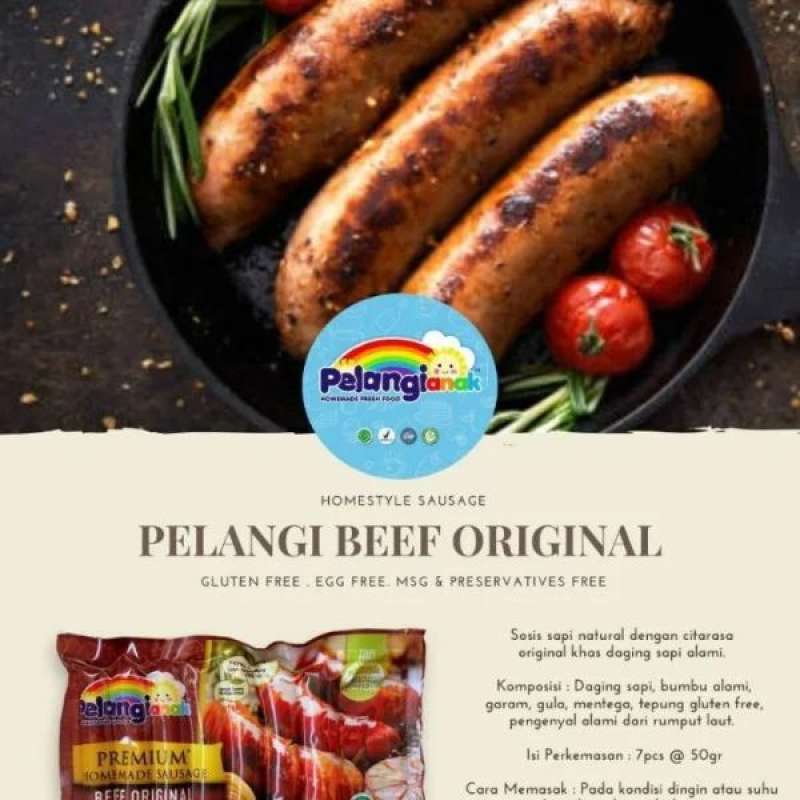 Jual Sosis beef non msg non pengawet/sosis pelangi/sosis sehat di ...