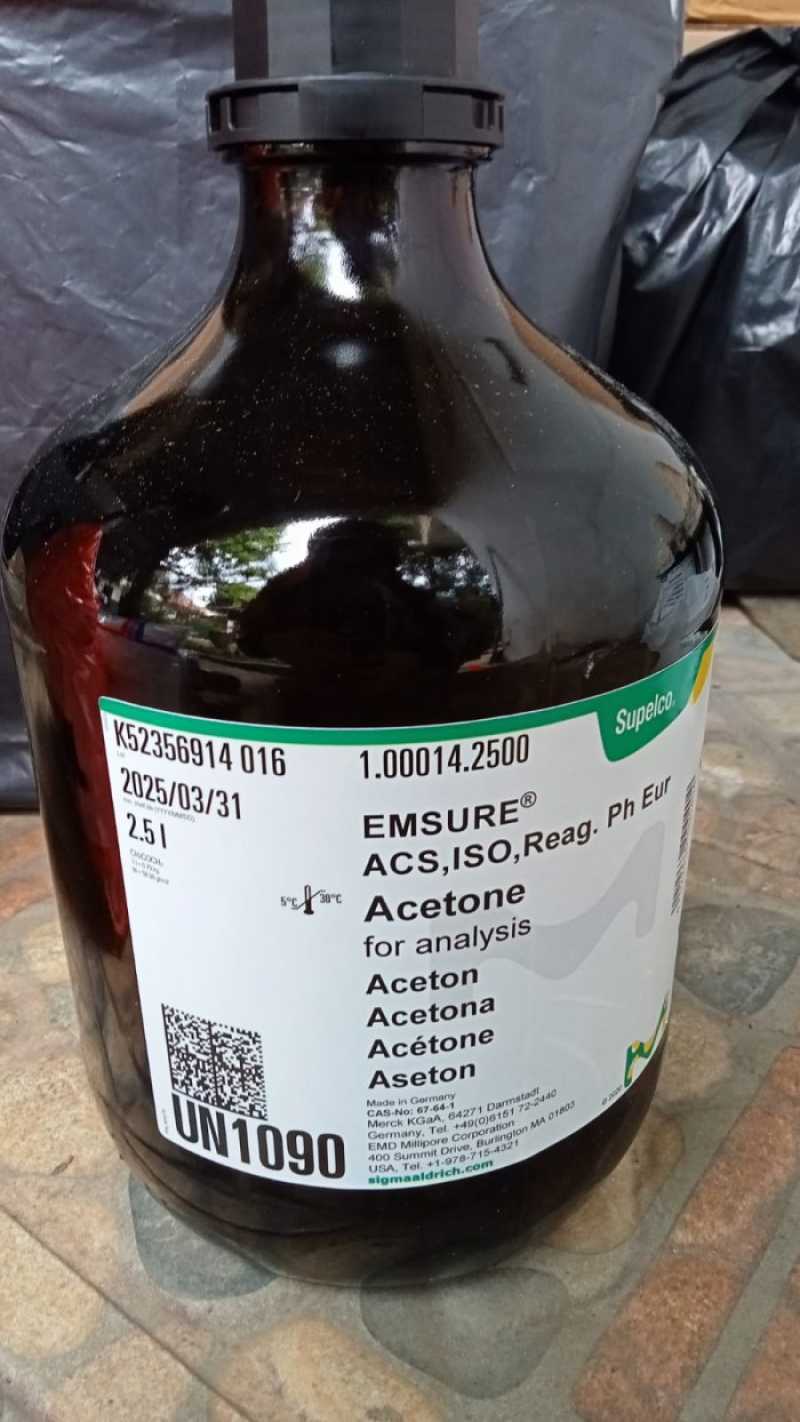 Promo Aceton For Analysis Emsure 2,5l Merck 1.00014.2500 Diskon 17% Di ...