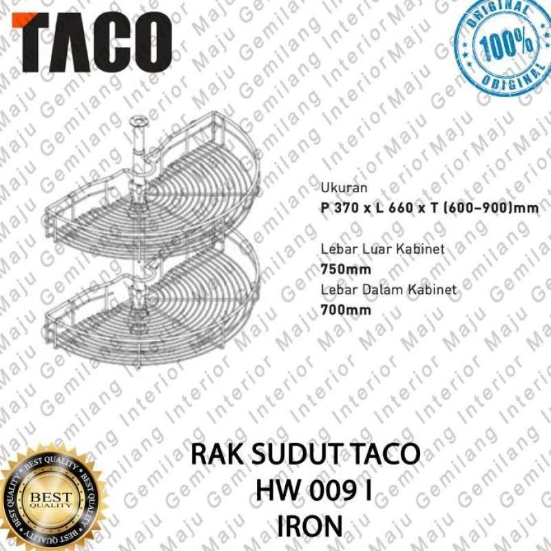 Jual Rak Sudut Taco Hw 009 I Rak Dapur Sudut Pojok Putar Dapur Kabinet Non Di Seller Laris Plaza ...