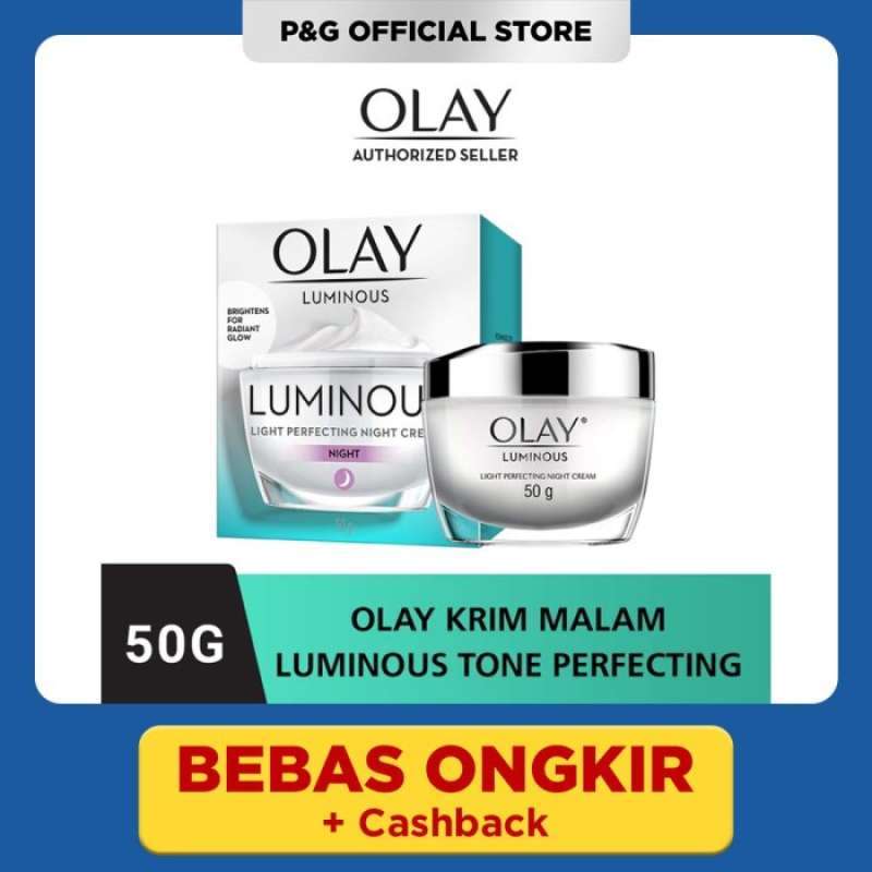 Promo Olay Luminous Night Restoring Cream 50Gr White Radiance Diskon 23 ...