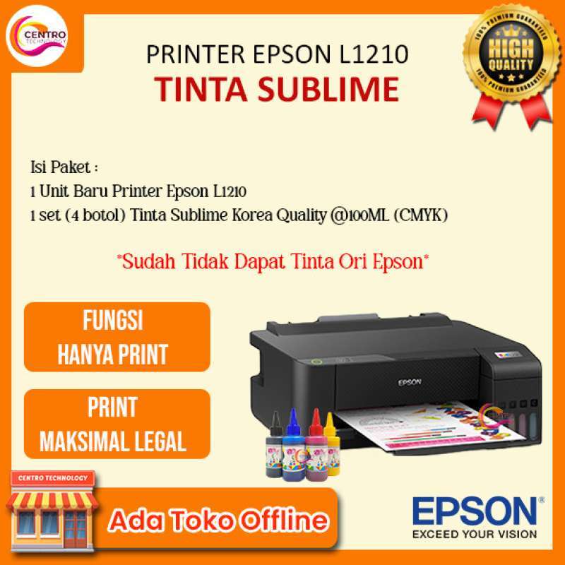 Jual Printer Sablon Epson L1210 Ukuran A4 Upgrade Tinta Sublim Korea ...