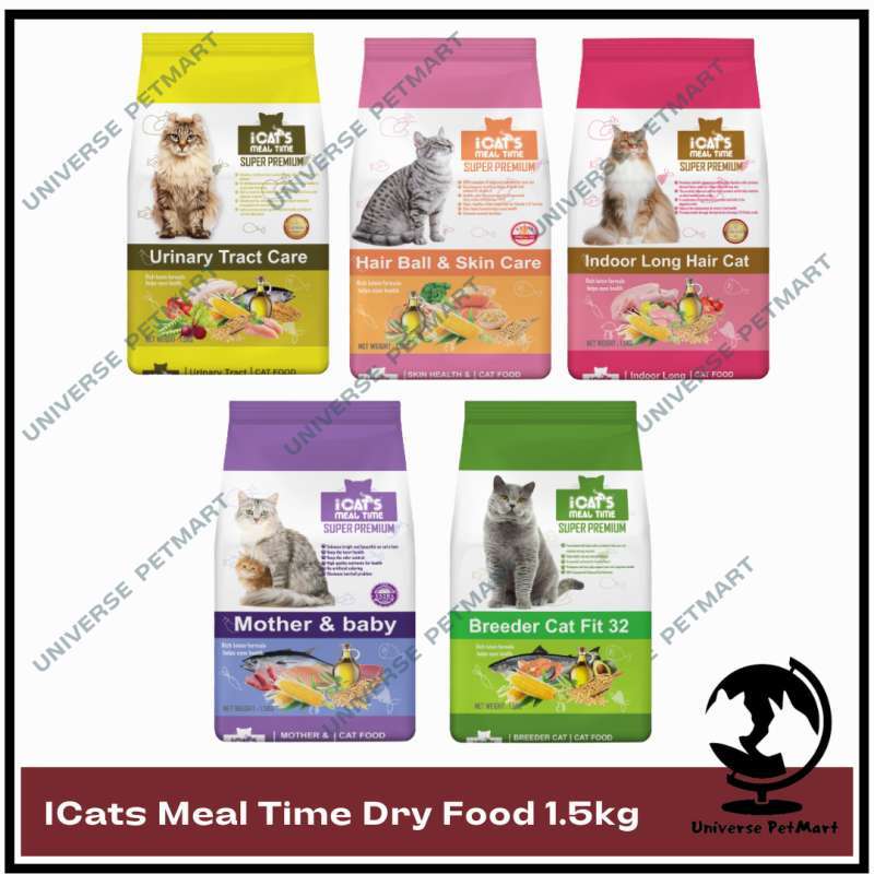Promo Makanan Kucing Kering iCats Meal Time 1,5Kg Super Premium Dry Cat ...