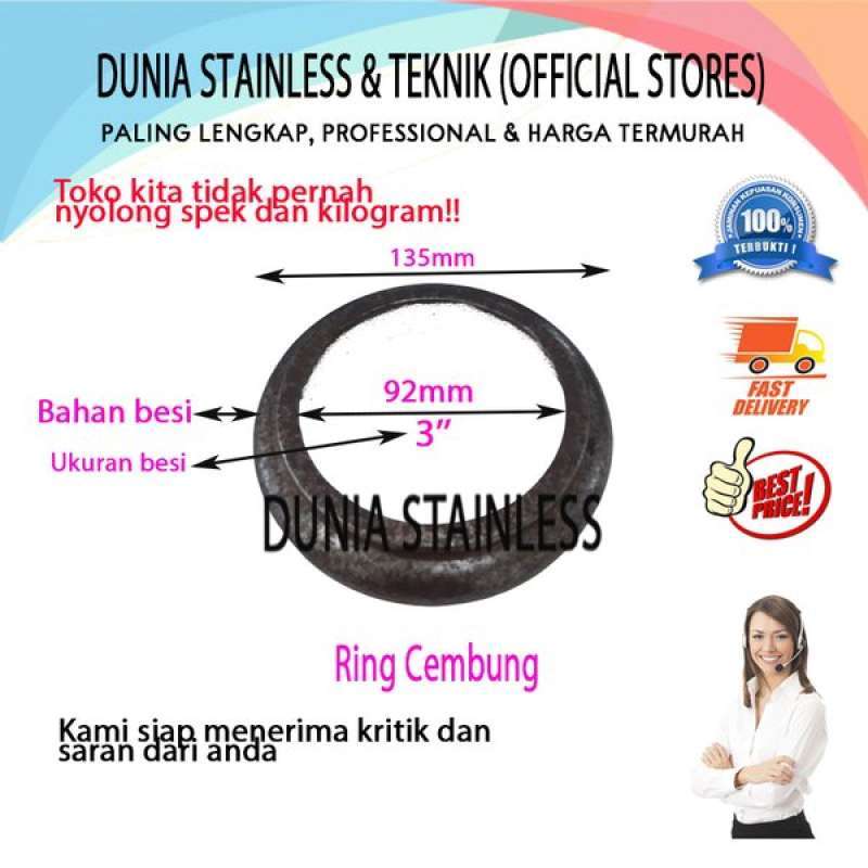 Jual Ring Besi Cembung 3inch /5pcs di Seller DUNIA STAINLESS STEEL ...