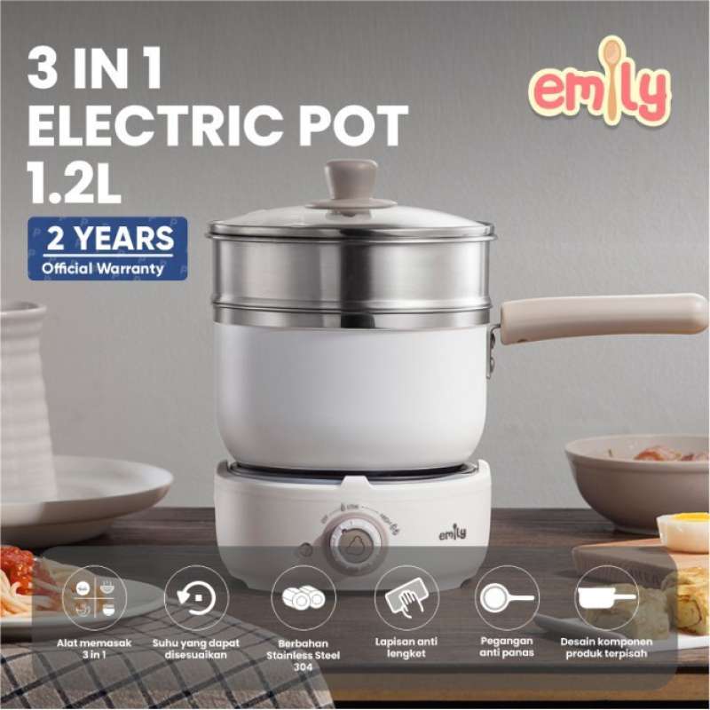 Jual Emily 3 In 1 Electric Pot 1.2l Panci Elektrik Multifungsi Eep ...