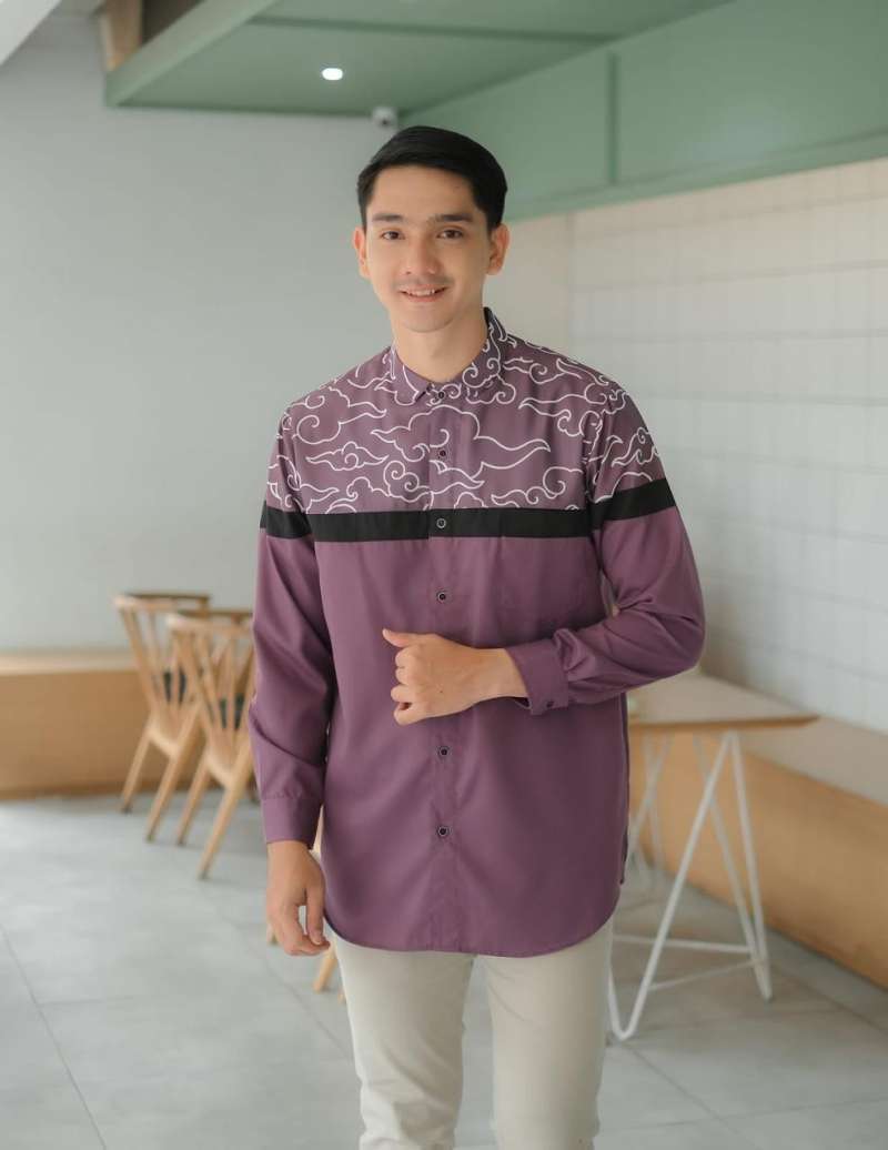 Jual Grazzi Arrival Kemko Sublim Mega Mendung / Kemeja Koko Kombinasi ...