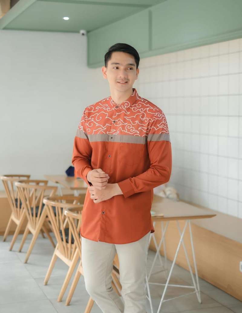 Jual Grazzi Arrival Kemko Sublim Mega Mendung / Kemeja Koko Kombinasi ...