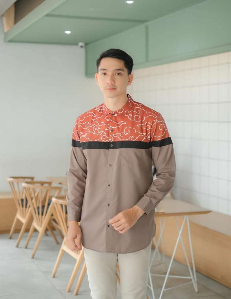 Jual Grazzi Arrival Kemko Sublim Mega Mendung / Kemeja Koko Kombinasi ...