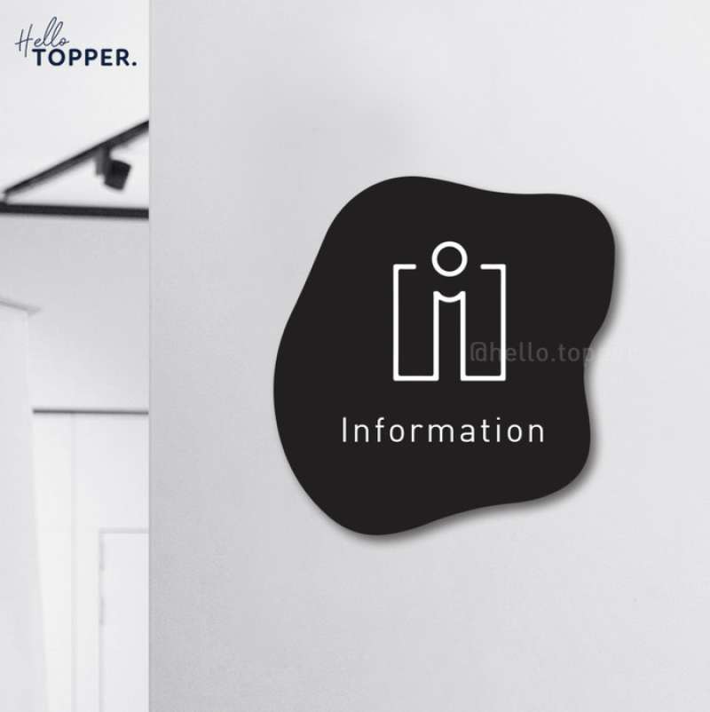 Promo Information Corner Sign Board Akrilik Print Signage Acrylic ...