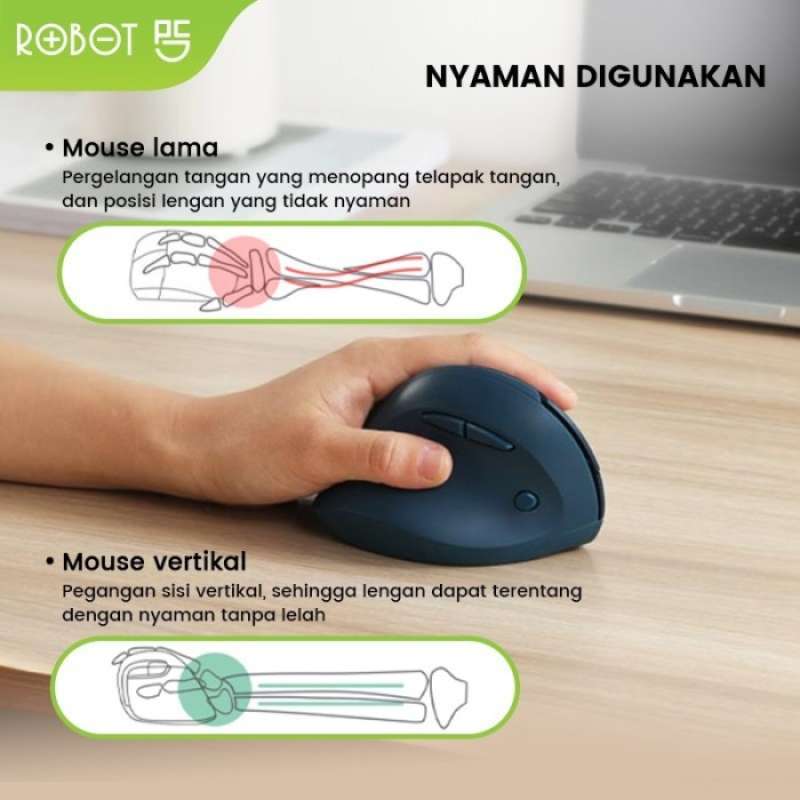 Jual Robot Guru Master 1 Mouse Vertical Bluetooth Wireless Mode Ganda ...