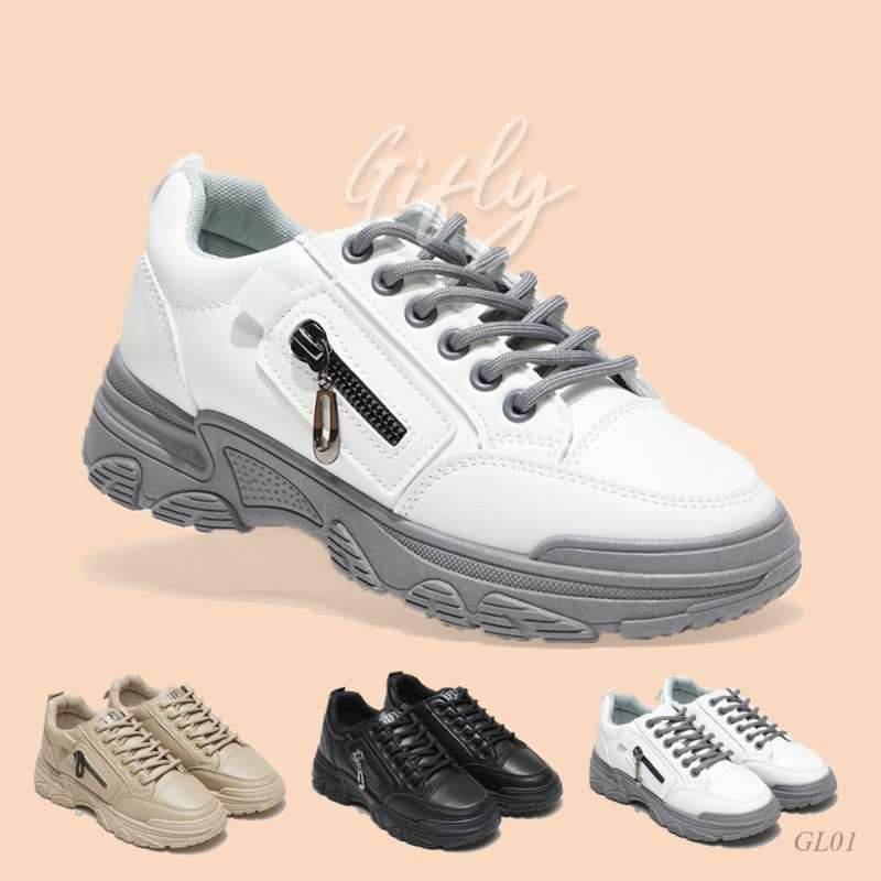 Promo Gifly Mersya Sneakers Korea Wanita Sepatu Gl01 - 37 Khaki Diskon ...