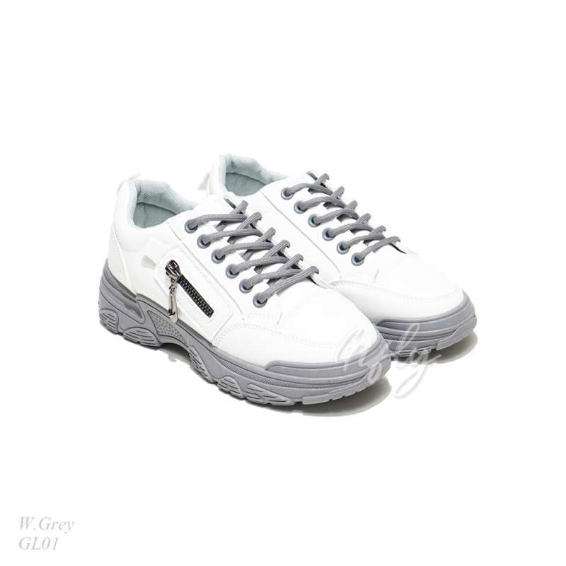 Promo Gifly Mersya Sneakers Korea Wanita Sepatu Gl01 - 37 Khaki Diskon ...
