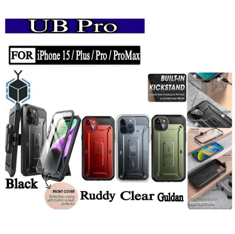 Promo Case iPhone 15 Pro Max 15 Pro SUPCASE UB Unicorn Beetle PRO Belt ...