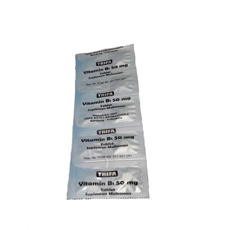 Jual Trifa Vitamin B1 Trifa 50 mg Strip /10 tablet - suplementasi ...