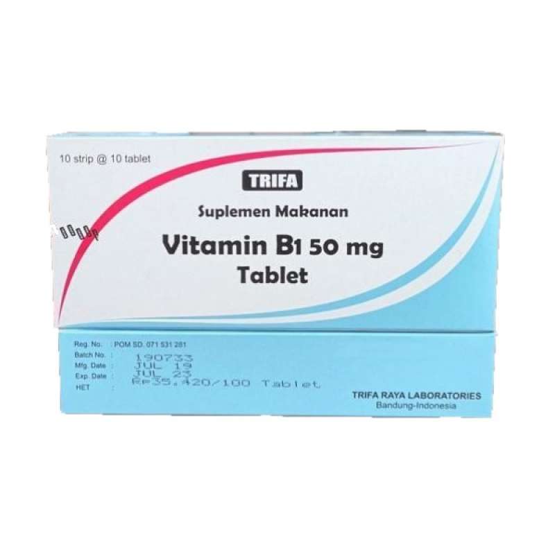 Jual Trifa Vitamin B1 Trifa 50 mg Strip /10 tablet - suplementasi vitamin B1 di Seller ...