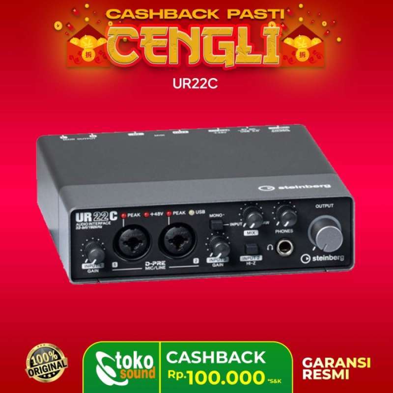 Jual STEINBERG UR22C UR 22 C UR 22C - 2x2 USB Audio Interface 32bit 192khz di Seller Graha ...