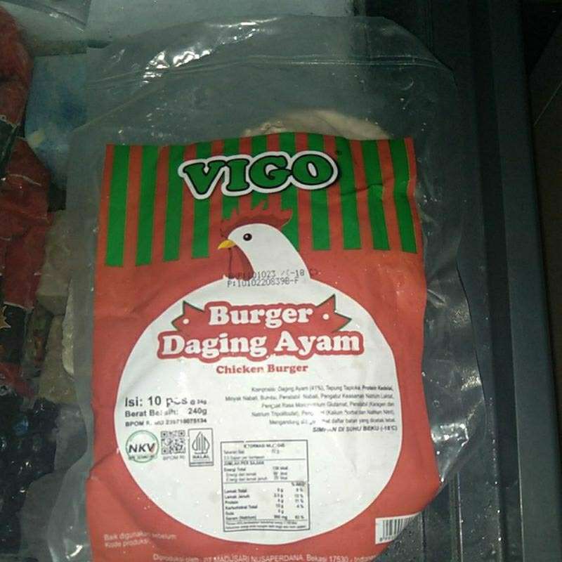 Promo Vigo daging burger ayam 230 gr Diskon 4% di Seller Qarya Frozen ...