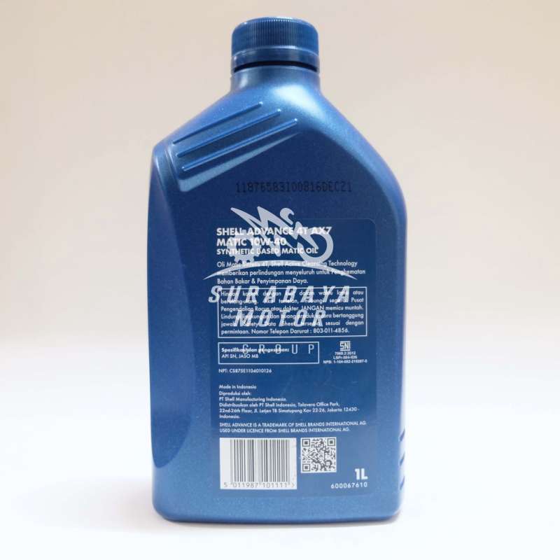 Jual Oli Shell Ax7 Matic 1l Advance 1000ml 1 Liter Sepeda Motor Nmax ...