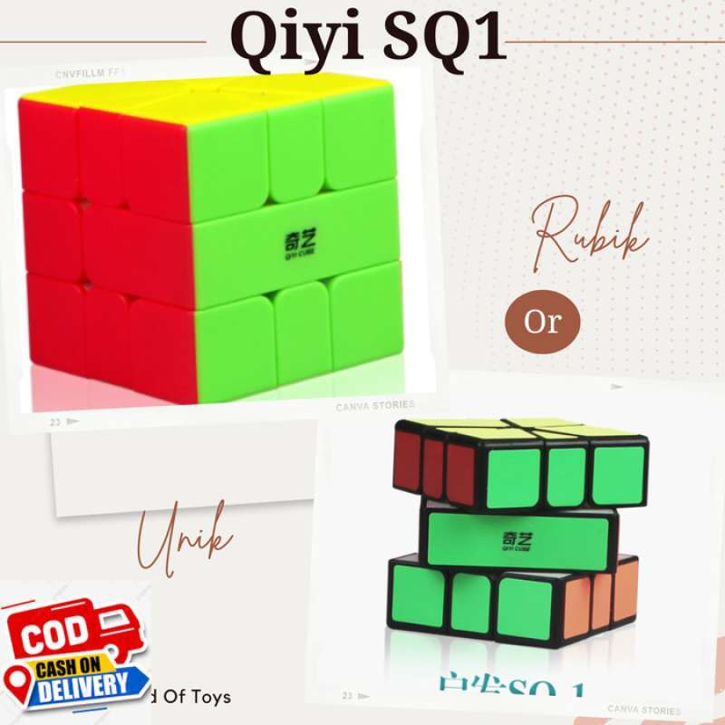 Promo Mainan Anak Rubik 2x2 Qiyi Sq1 3x3 Stickerless /speedcube2x2x2 ...