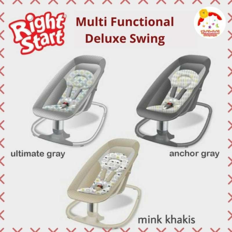 Promo Right Start Multi Functional Deluxe Baby Swing - Anchor Grey ...