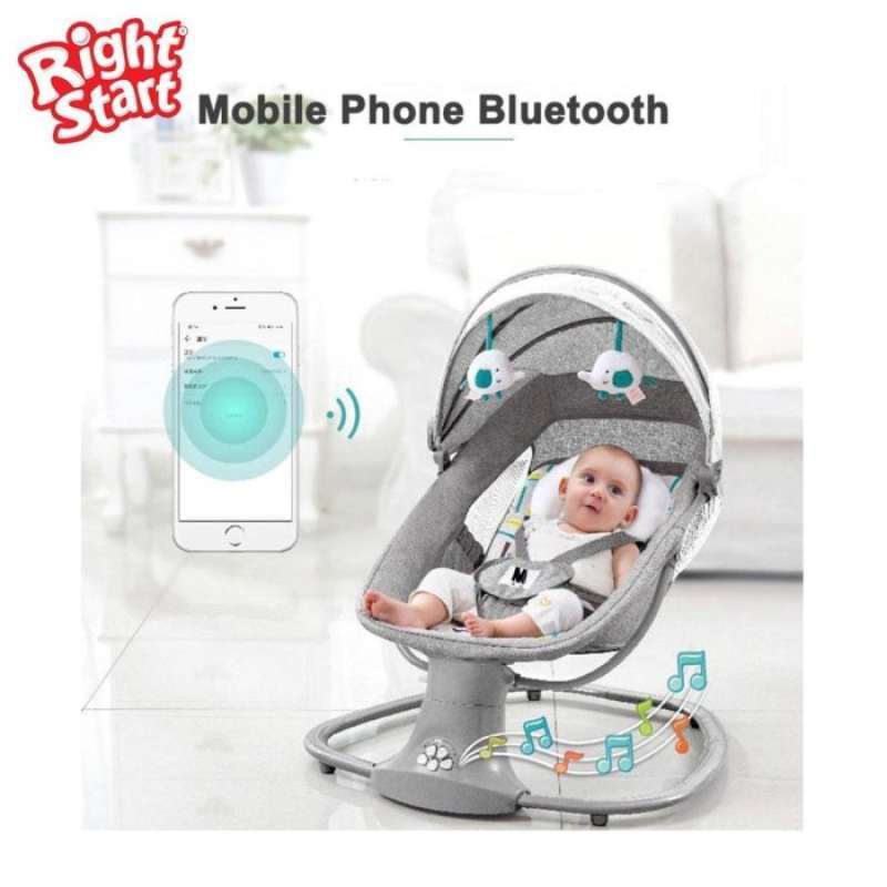 Promo Right Start Multi Functional Deluxe Baby Swing - Anchor Grey ...