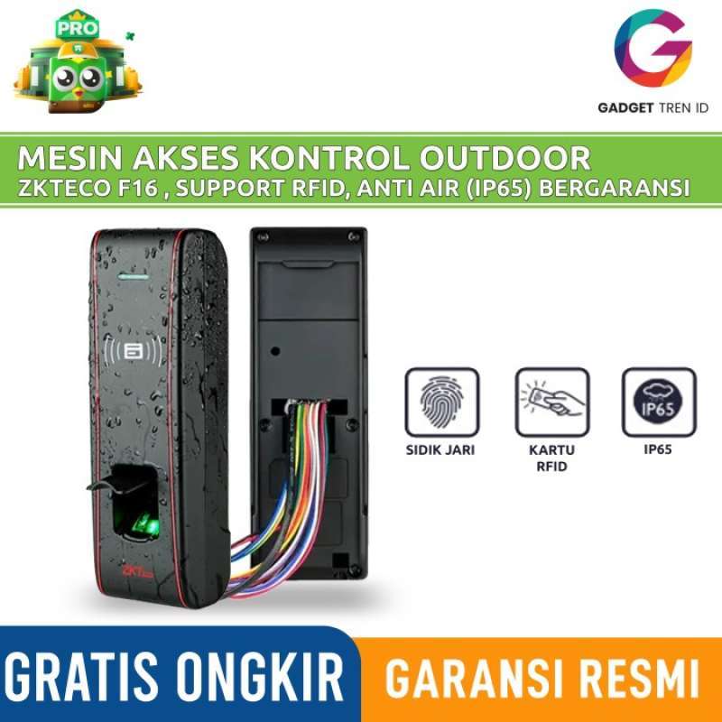 Promo Mesin Akses Kontrol Anti Air | Outdoor | Zkteco F16 Bergaransi ...