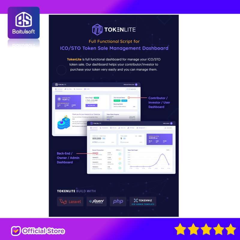 Promo Source Code Aplikasi Tokenlite - Ico / Sto Token Sale Management Dashboard - Ico Admin ...