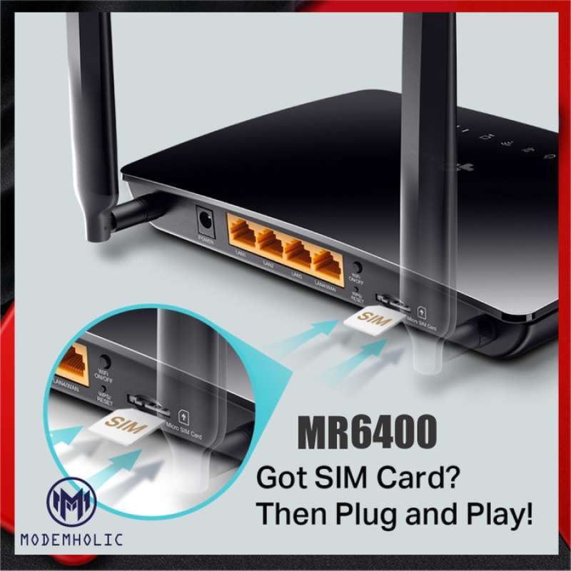 Promo TL-MR6400 | 300Mbps Wireless 4G LTE Router Diskon 23% di Seller ...