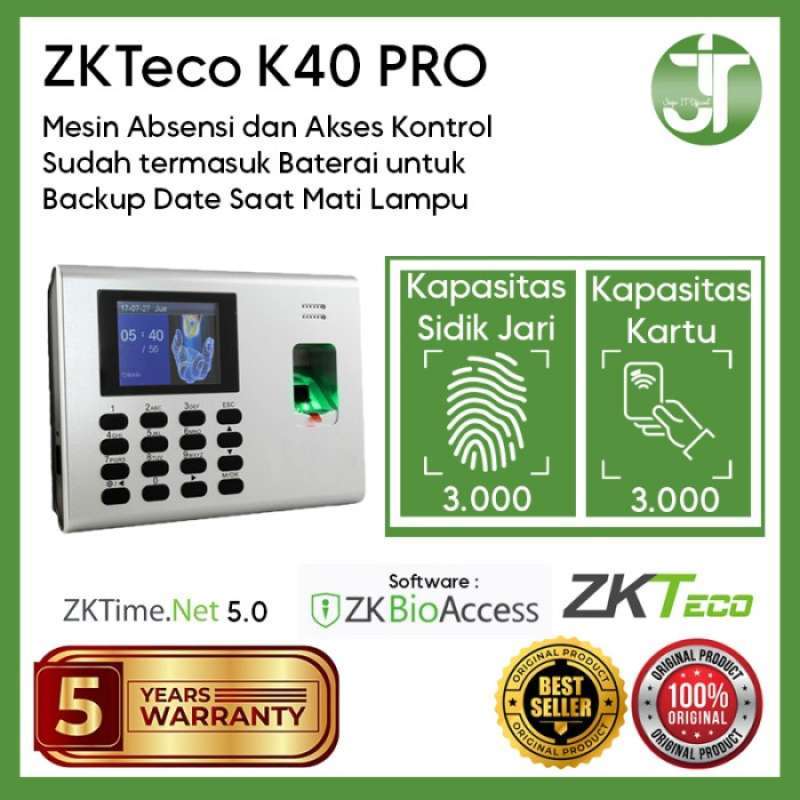 Promo Mesin Absensi dan Akses ZKTeco K40 Pro Diskon 23% di Seller Minao Store - Kalibata, Kota ...