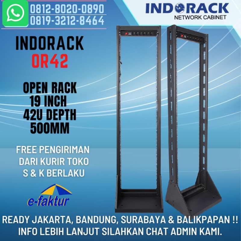 Promo OPEN RACK 42U 19 INCH / MERK INDORACK / RACK CABINET / RESMI INDORACK Diskon 23% di Seller ...