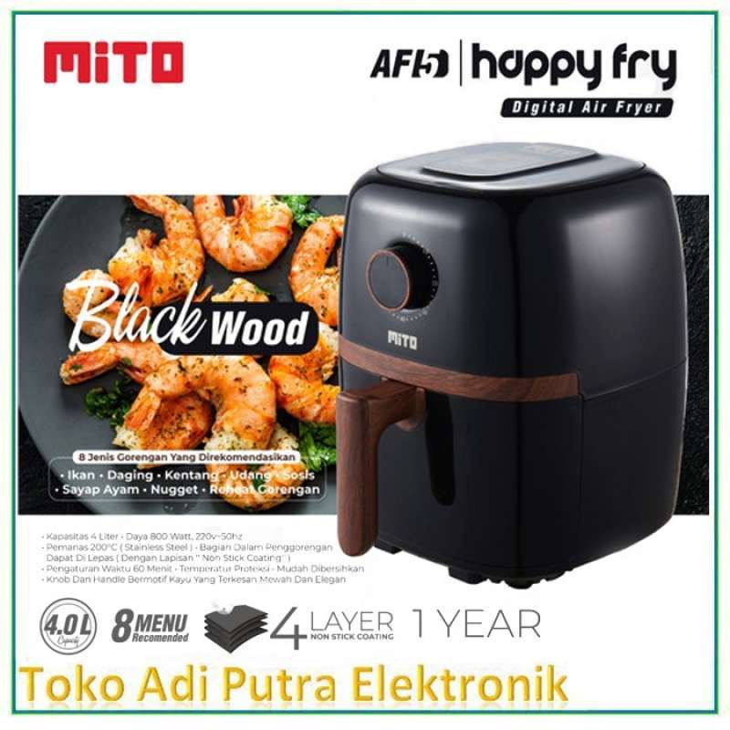 Promo Mito Af5 Digital Air Fryer 4 Liter Happy Fry Diskon 23 Di Seller