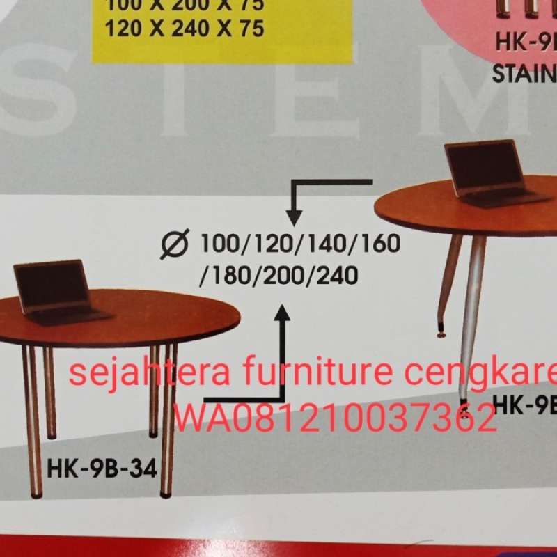 Promo Meja Meeting Bundar Meja Rapat Serbaguna Meja Makan Meja Kantor ...