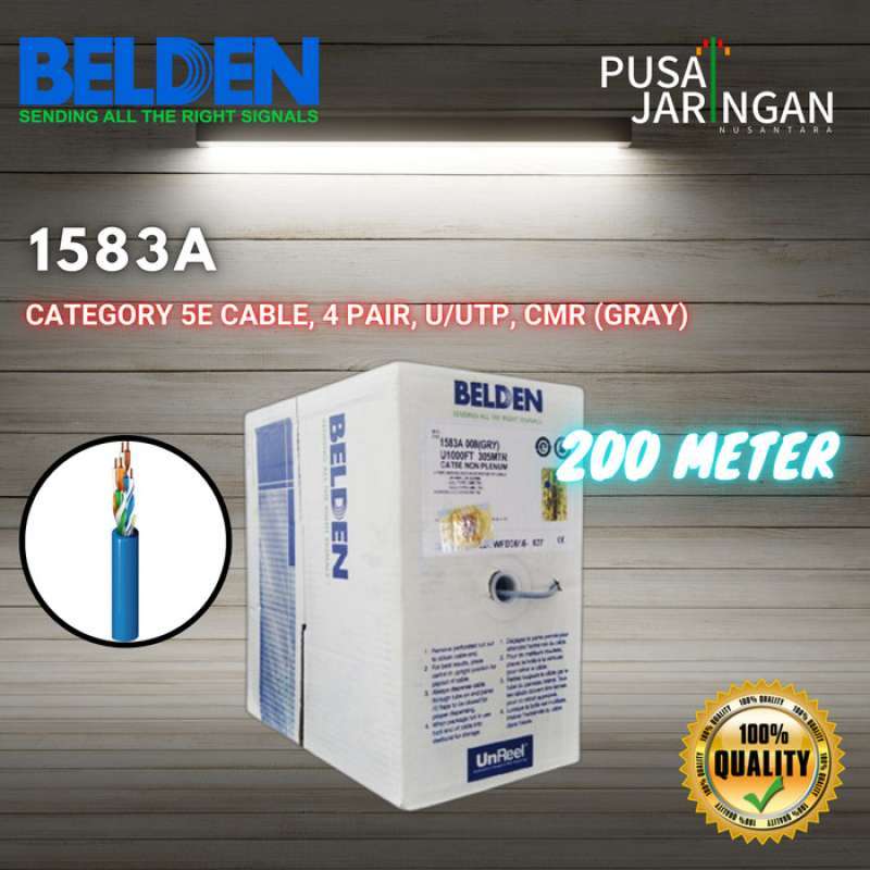 Promo Belden Cable Utp / Kabel Utp Cat-5e Original (bl 1583a) 200 Meter ...