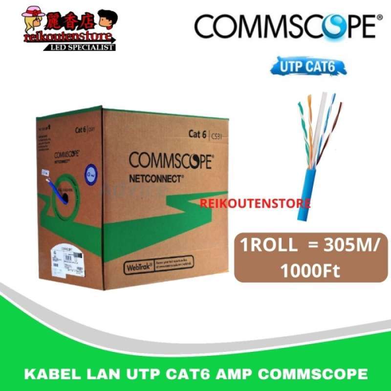 Promo Amp Kabel Cat6 / Cat 6 Te Commscope Kabel Utp Data Lan 1Roll 305M ...