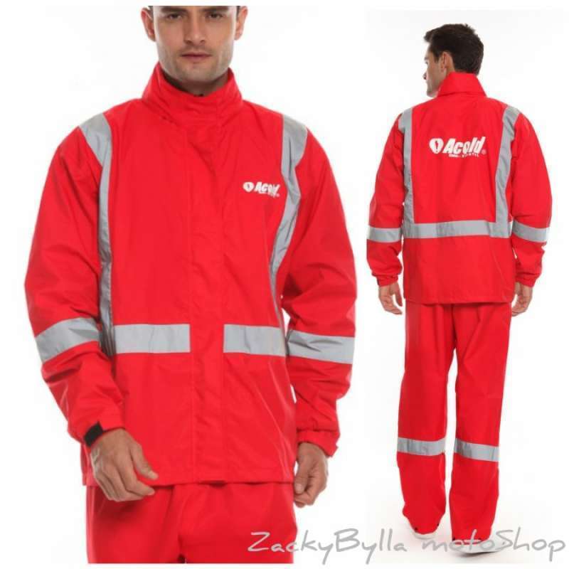 Promo Jas Hujan Acold Raintol Bison Premium Safety - L Orange Diskon 18 ...