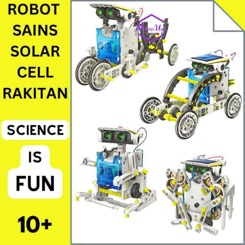 Jual Mainan Robot Robotan Anak Diy 13 In1 Solar Robotic Robotik Panel ...