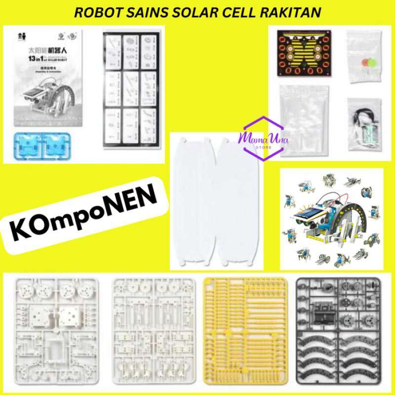Jual Mainan Robot Robotan Anak Diy 13 In1 Solar Robotic Robotik Panel ...