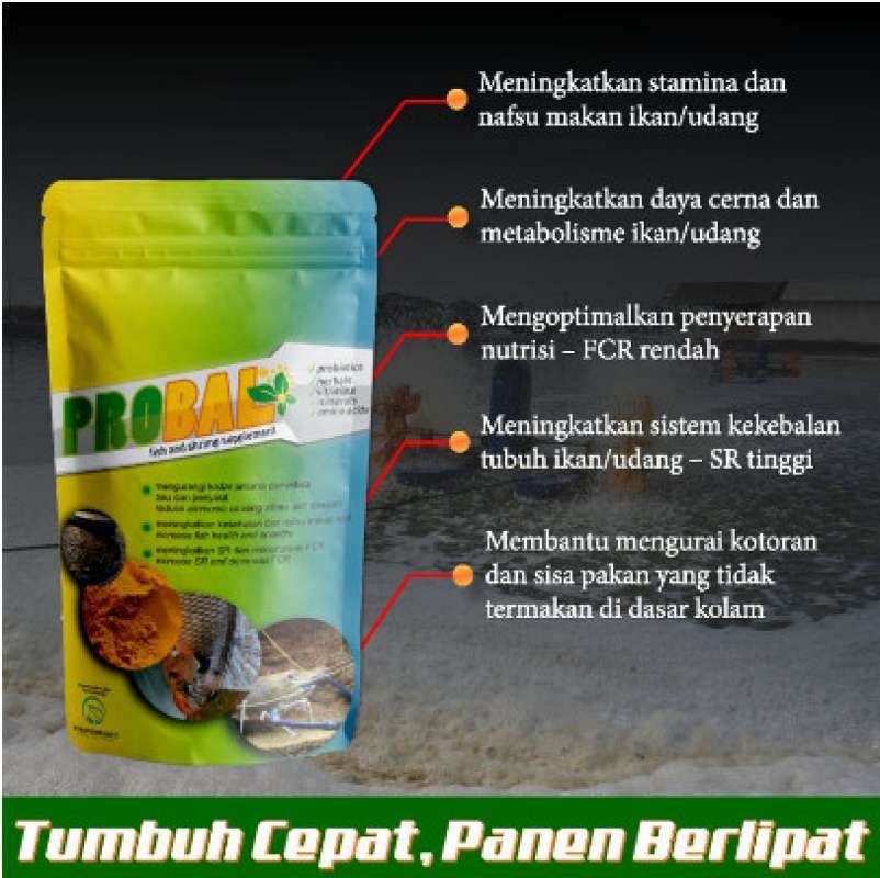 Promo PROBIOTIK HERBAL (PROBAL) Mempercepat Pertumbuhan Ikan dan Udang Diskon 23% di Seller ...
