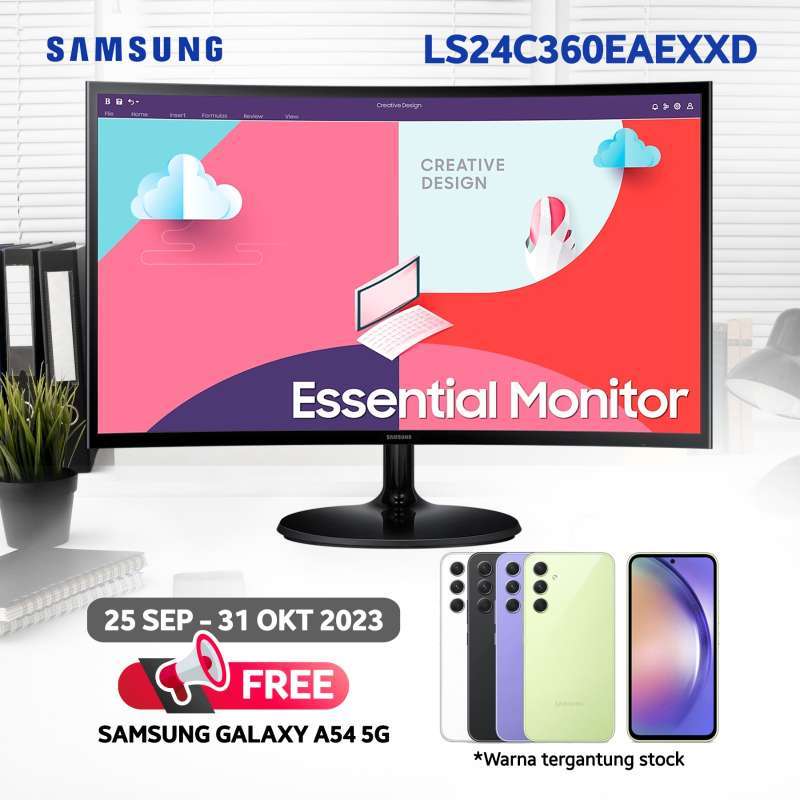 Jual SAMSUNG LS24C360EAEXXD 24 S36C 75Hz FHD VA Curved Monitor with ...