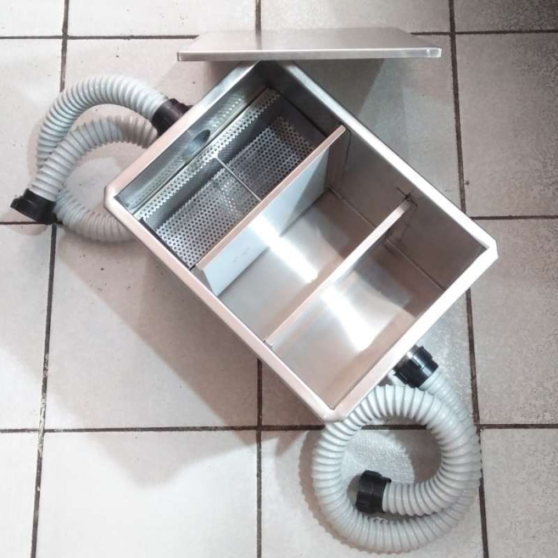 Promo Paket Grease Trap Stainless Steel 40 30 25 Set Selang Diskon 23% ...