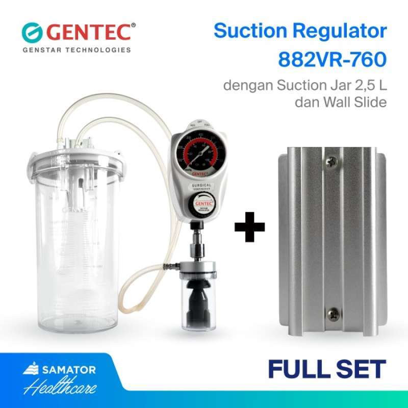 Promo Gentec Suction Regulator 882vr-760 + Suction Jar 2,5l + Wall ...