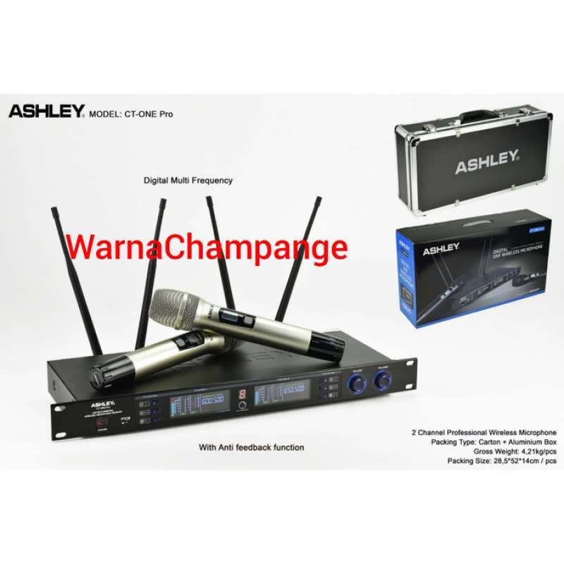 Promo Mic Wireless ASHLEY CT-ONE PRO FREE KOPER 2 MIC Diskon 23% di ...