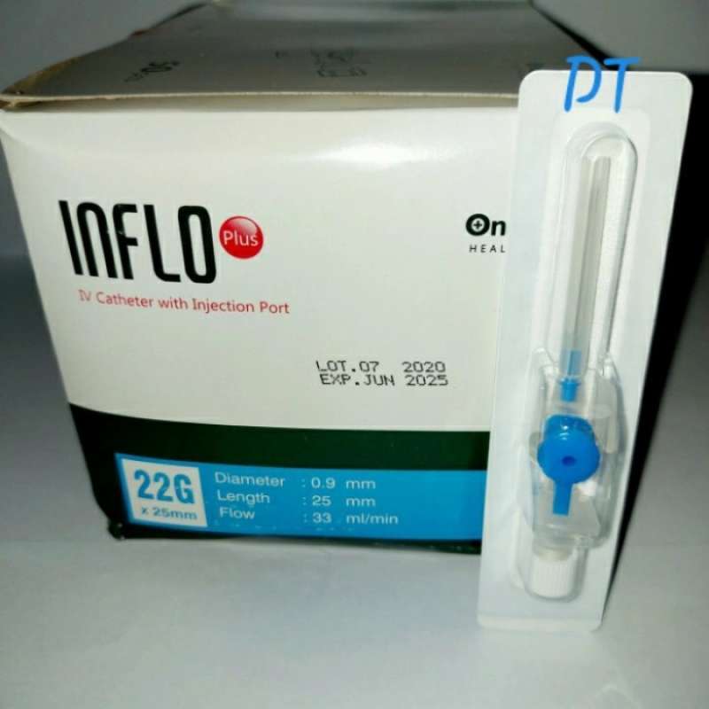 Promo Abocath / Inflo IV Catheter Plus Onemed / Jarum Infus Plus 18/20 ...