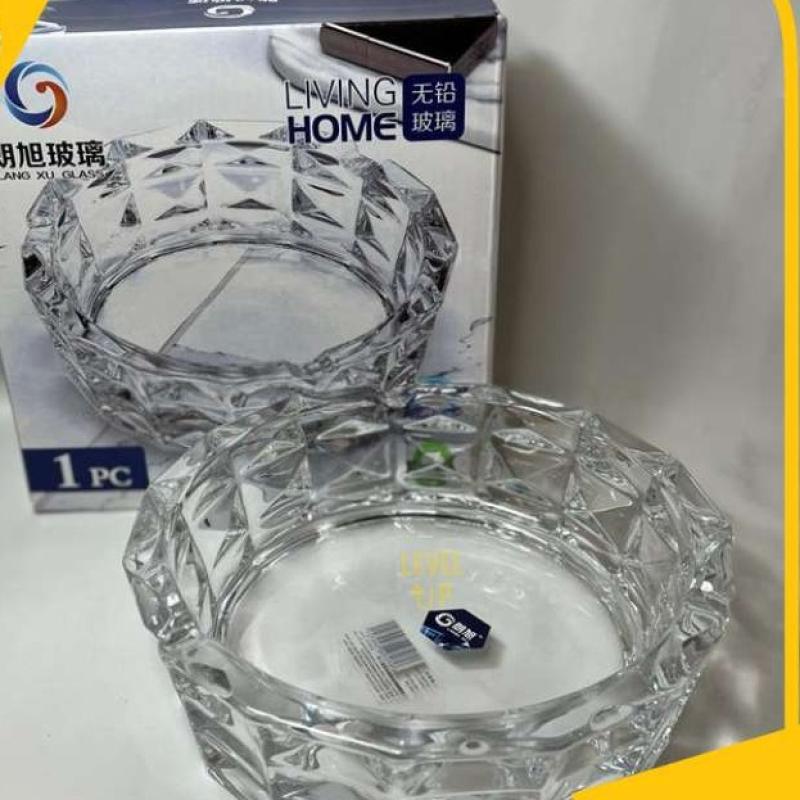 Promo Asbak Bulat Kaca Kristal Ashtray Crystal Glass Tebal Bagus ...